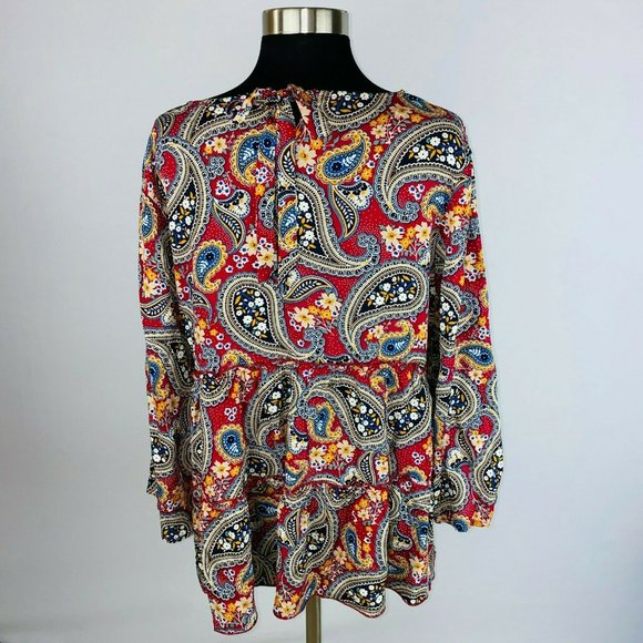 Suzanne Betro | Tops | Susan Betro Weekend Womens Large L Paisley Print ...
